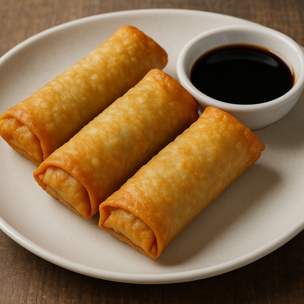 PORCION 3 ARROLLADOS PRIMAVERA CON SALSA SOYA - CURIYORK DELIVERY